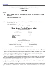 Main Street Capital Corporation - AnnualReports.co.uk